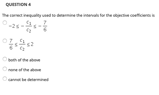 Solved QUESTION 1 Using C and C2 to represent the objective | Chegg.com