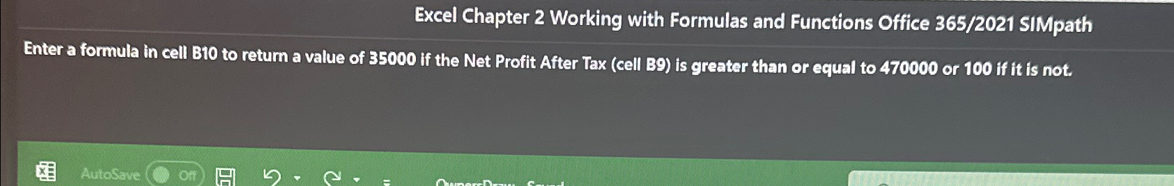 Solved Excel Chapter 2 ﻿Working with Formulas and Functions | Chegg.com