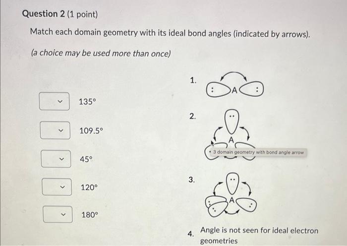 Solved Match Each Domain Geometry with its name: (a choice | Chegg.com