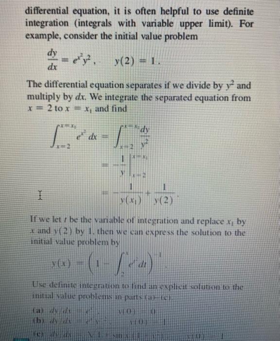 Solved differential equation, it is often helpful to use | Chegg.com