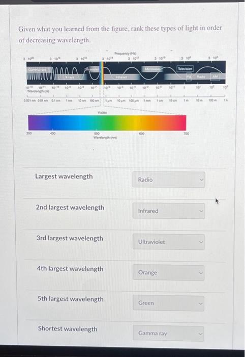 Solved Given what you learned from the figure, rank these | Chegg.com