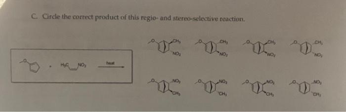 Solved C. Girde the correct product of this regio-and | Chegg.com