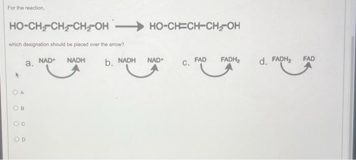 Solved For the reaction, HO−CH2−CH2−CH2−OH HO−CH=CH−CH2−OH | Chegg.com