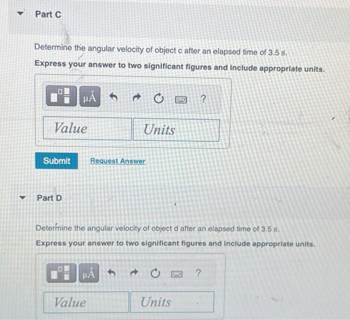 Solved Four objects, a, b, c, and d, have the initial | Chegg.com