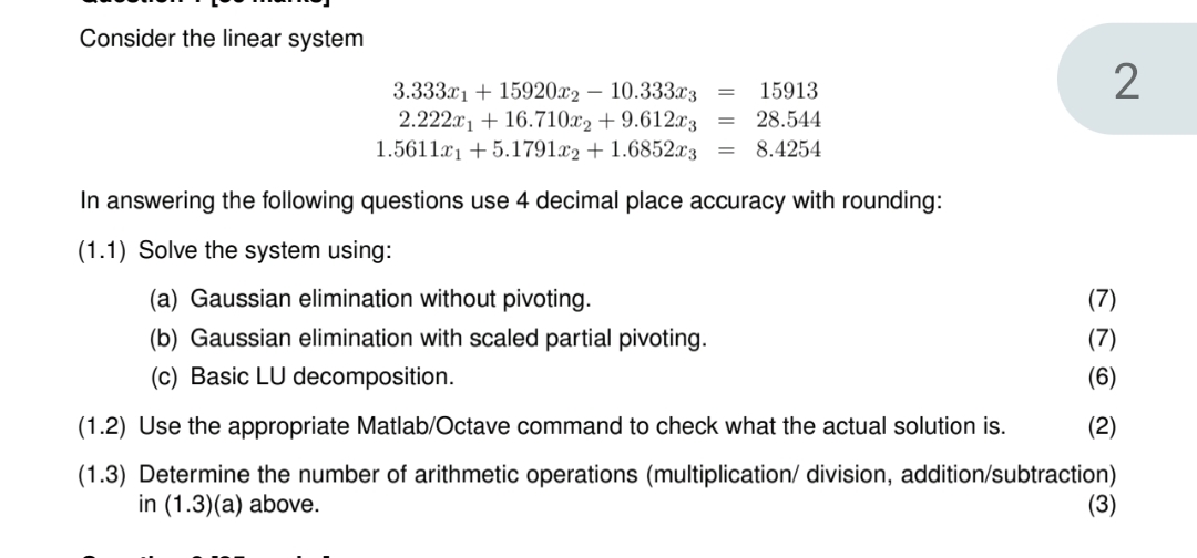 Consider the linear | Chegg.com