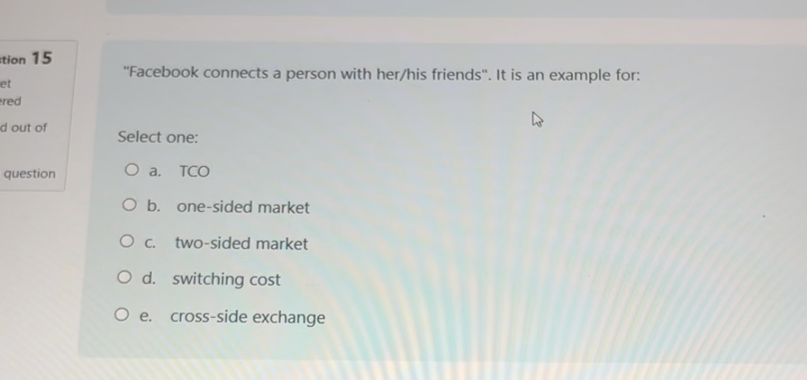 Solved "Facebook connects a person with her/his friends". It | Chegg.com
