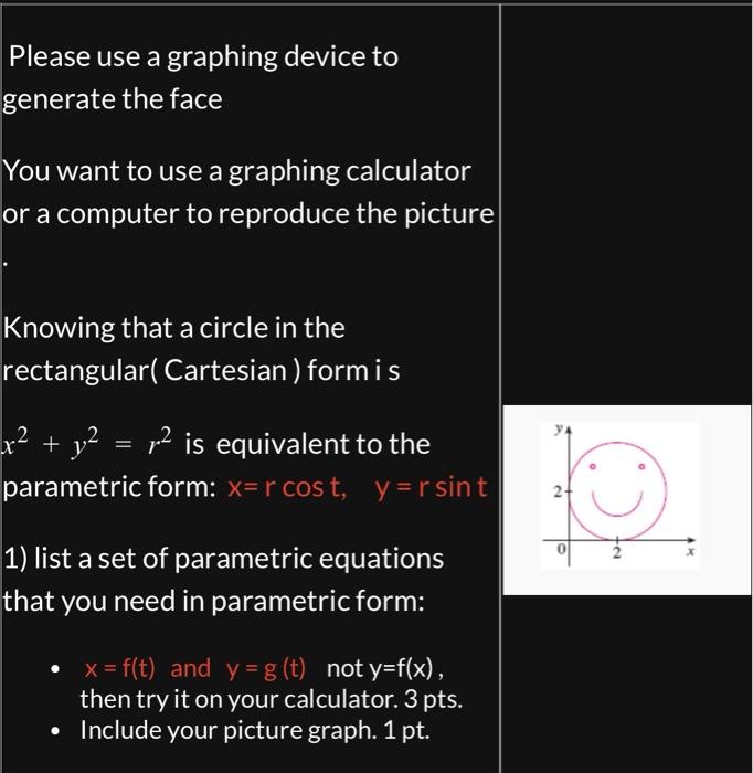 Please use a graphing device to generate the face You | Chegg.com