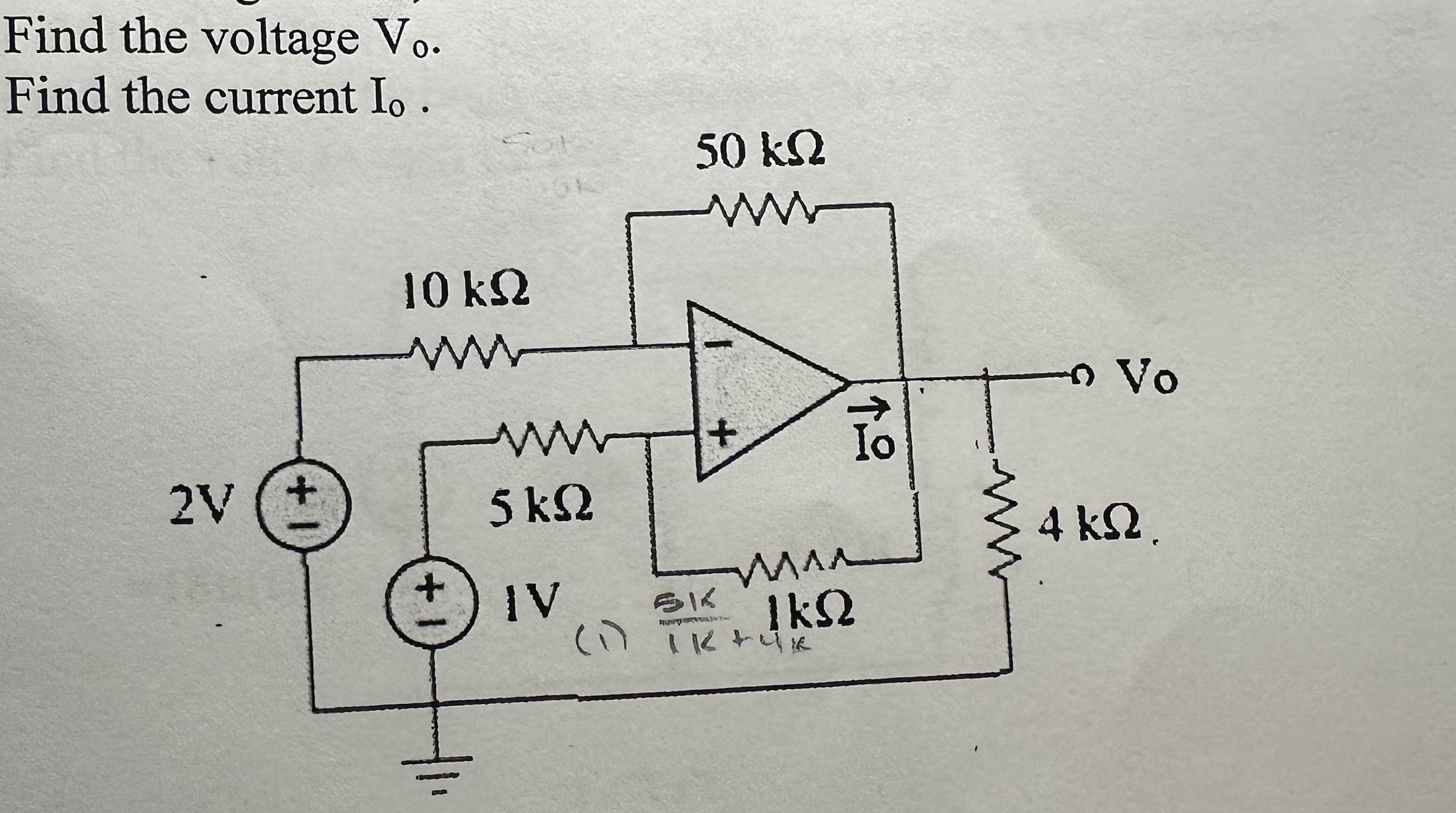 Solved Find the voltage Vo.Find the current I0. | Chegg.com