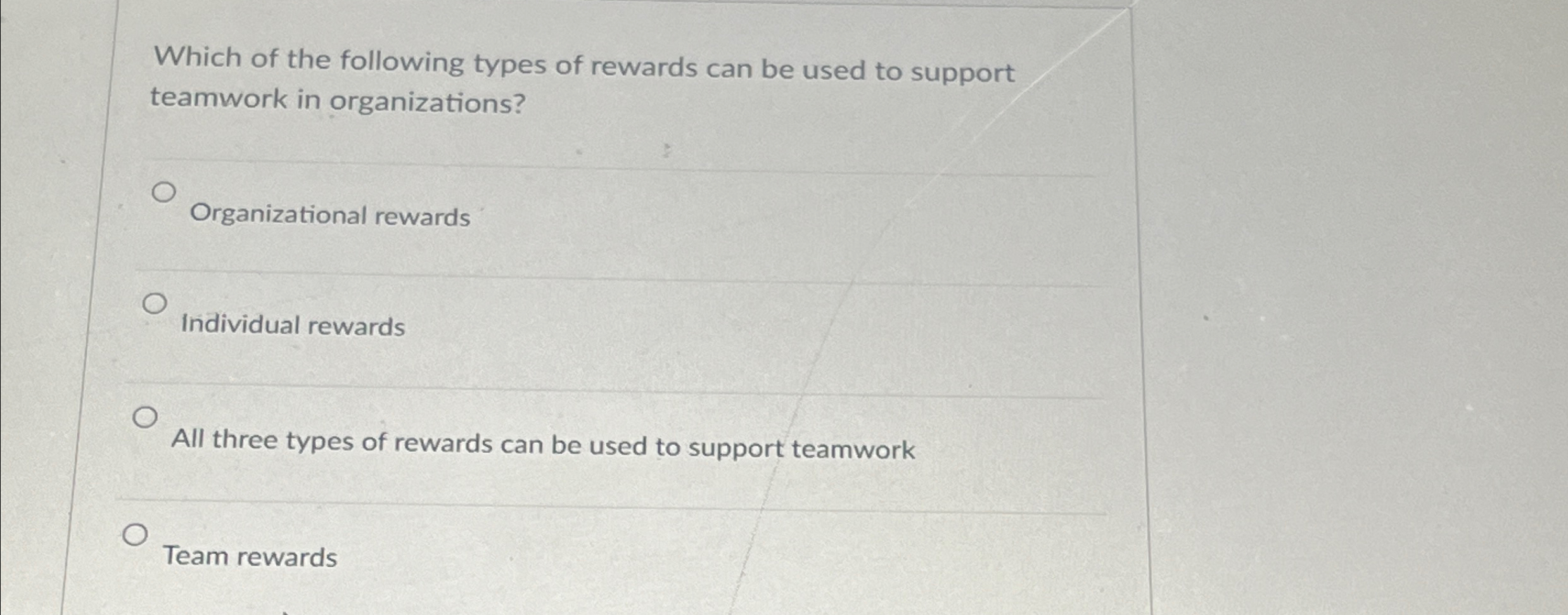 Solved Which of the following types of rewards can be used | Chegg.com