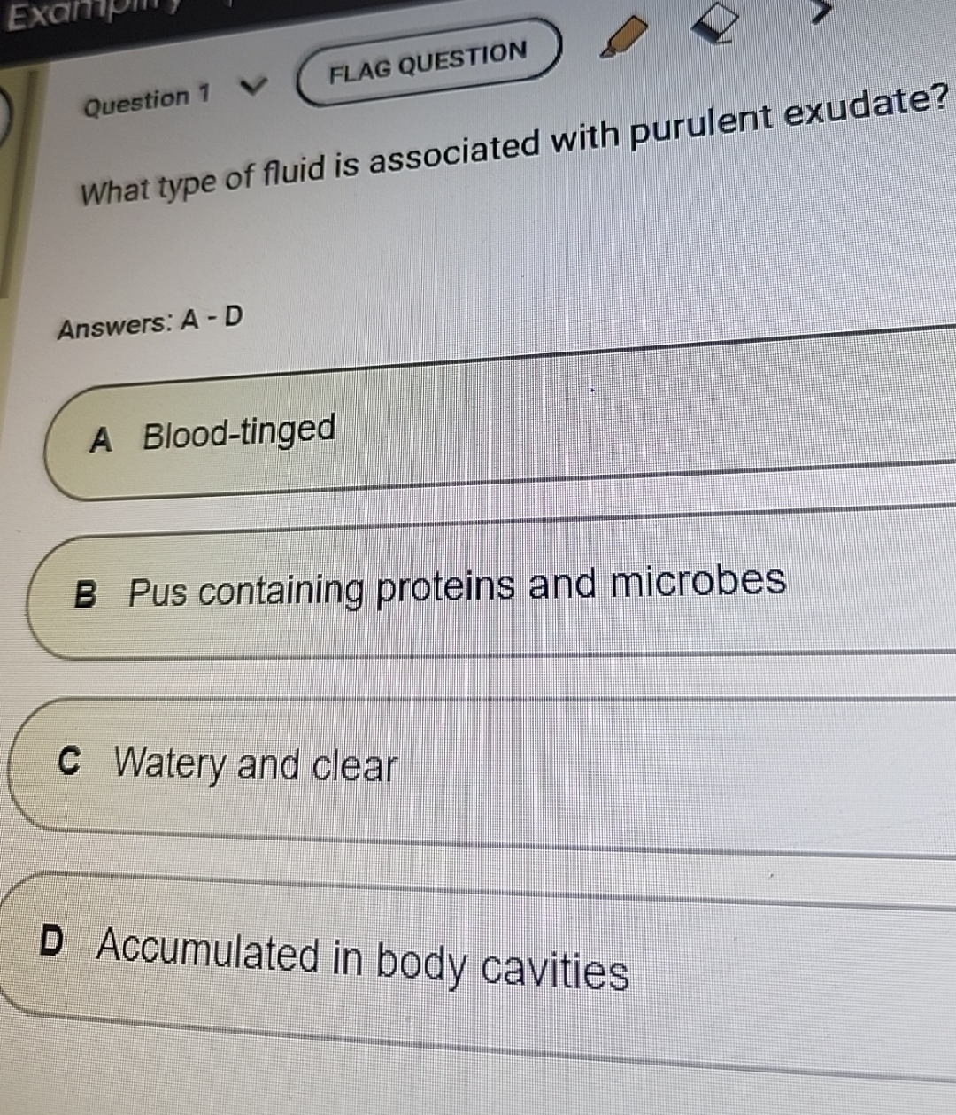 Solved FLAG QUESTIONWhat type of fluid is associated with | Chegg.com