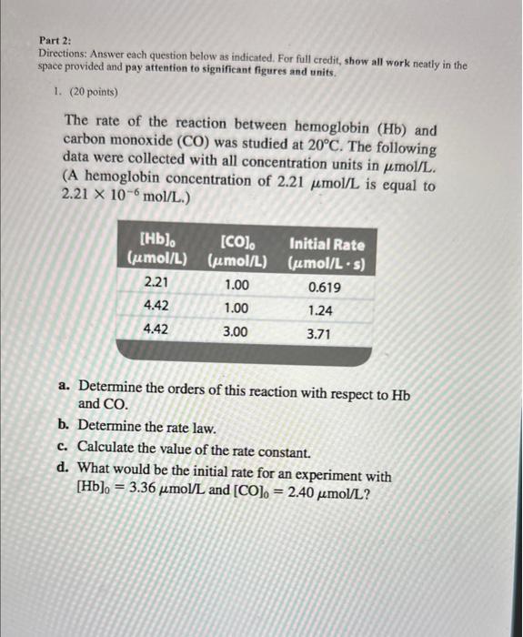 Solved Part 2: Directions: Answer each question below as | Chegg.com Solved Part 2: Directions: Answer each question below as | Chegg.com