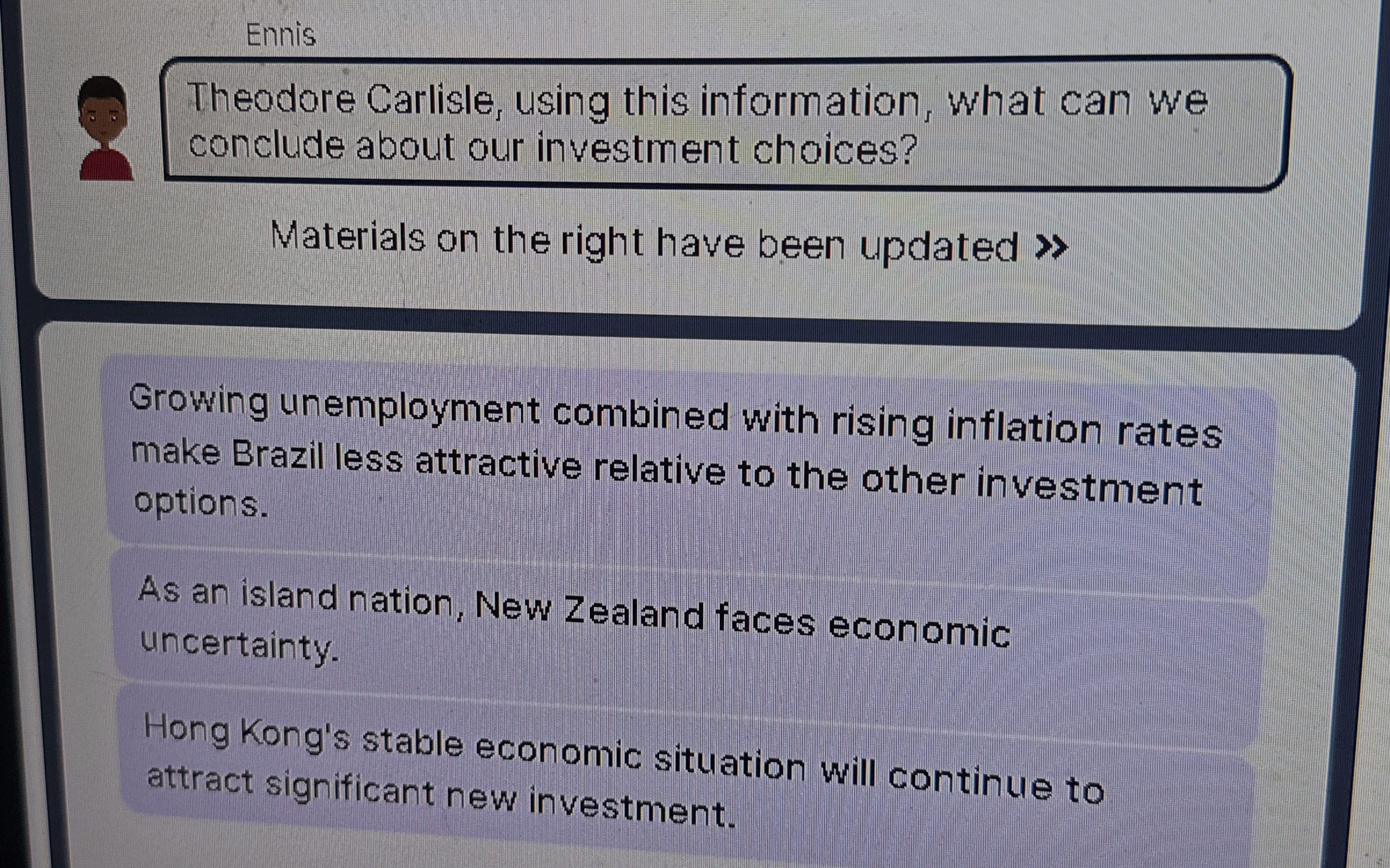 Solved EnnisTheodore Carlisle, using this information, what | Chegg.com