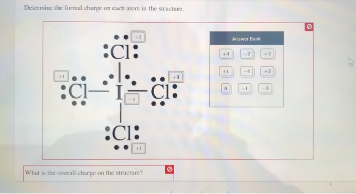 Solved Determine the formal charge on each atom in the | Chegg.com