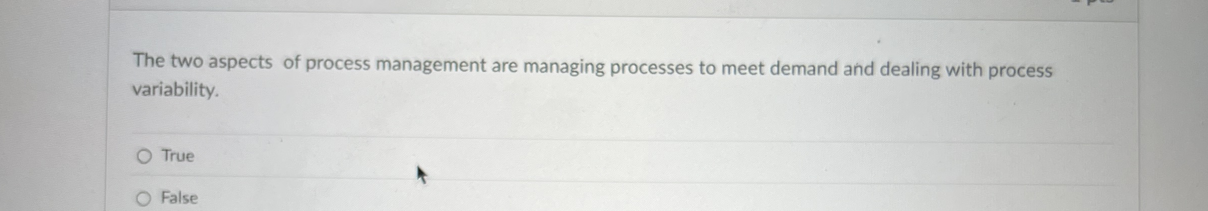 Solved The two aspects of process management are managing | Chegg.com