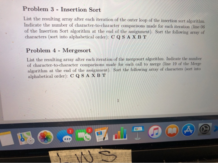 Solved Insertion Sort 01 public static void insertionSort | Chegg.com