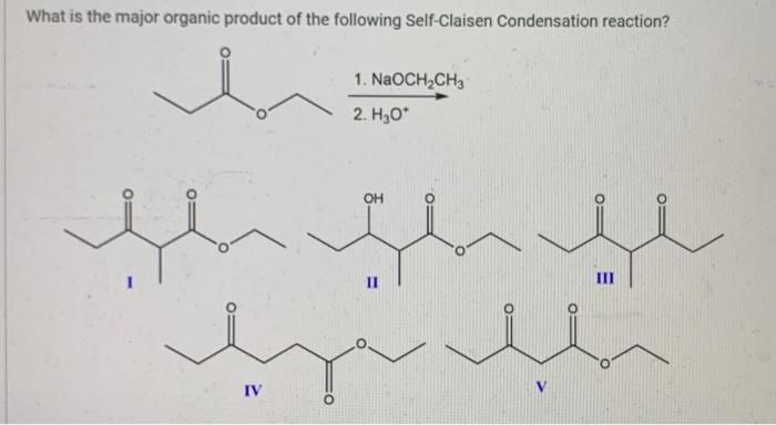 Solved What is the major organic product of the following | Chegg.com
