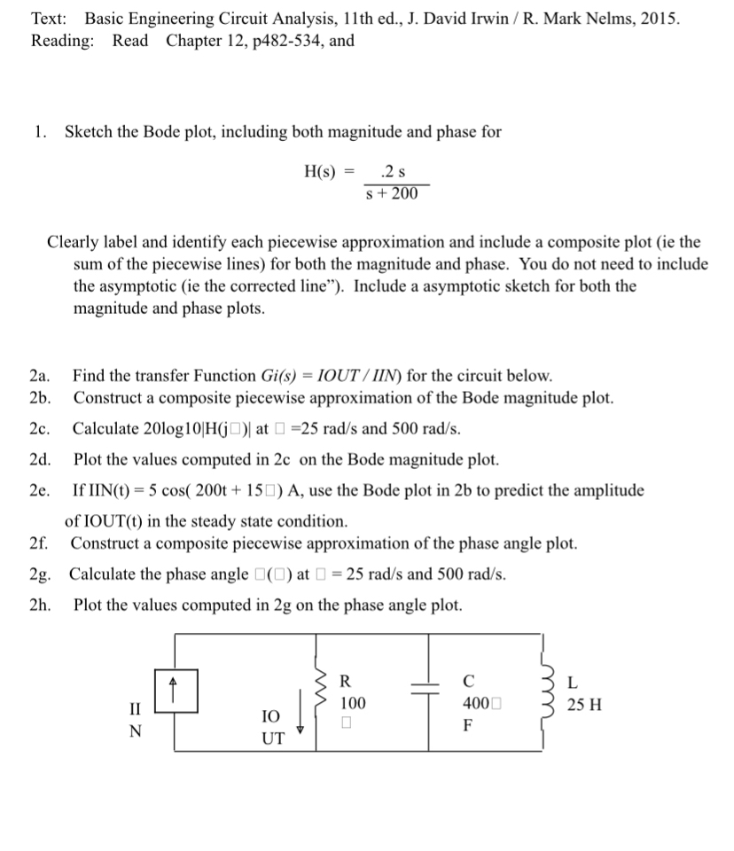 Solved Text: Basic Engineering Circuit Analysis, 11th ed., | Chegg.com