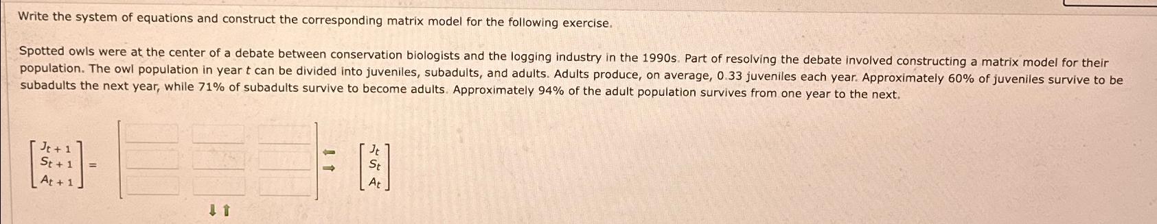 Solved Write the system of equations and construct the | Chegg.com