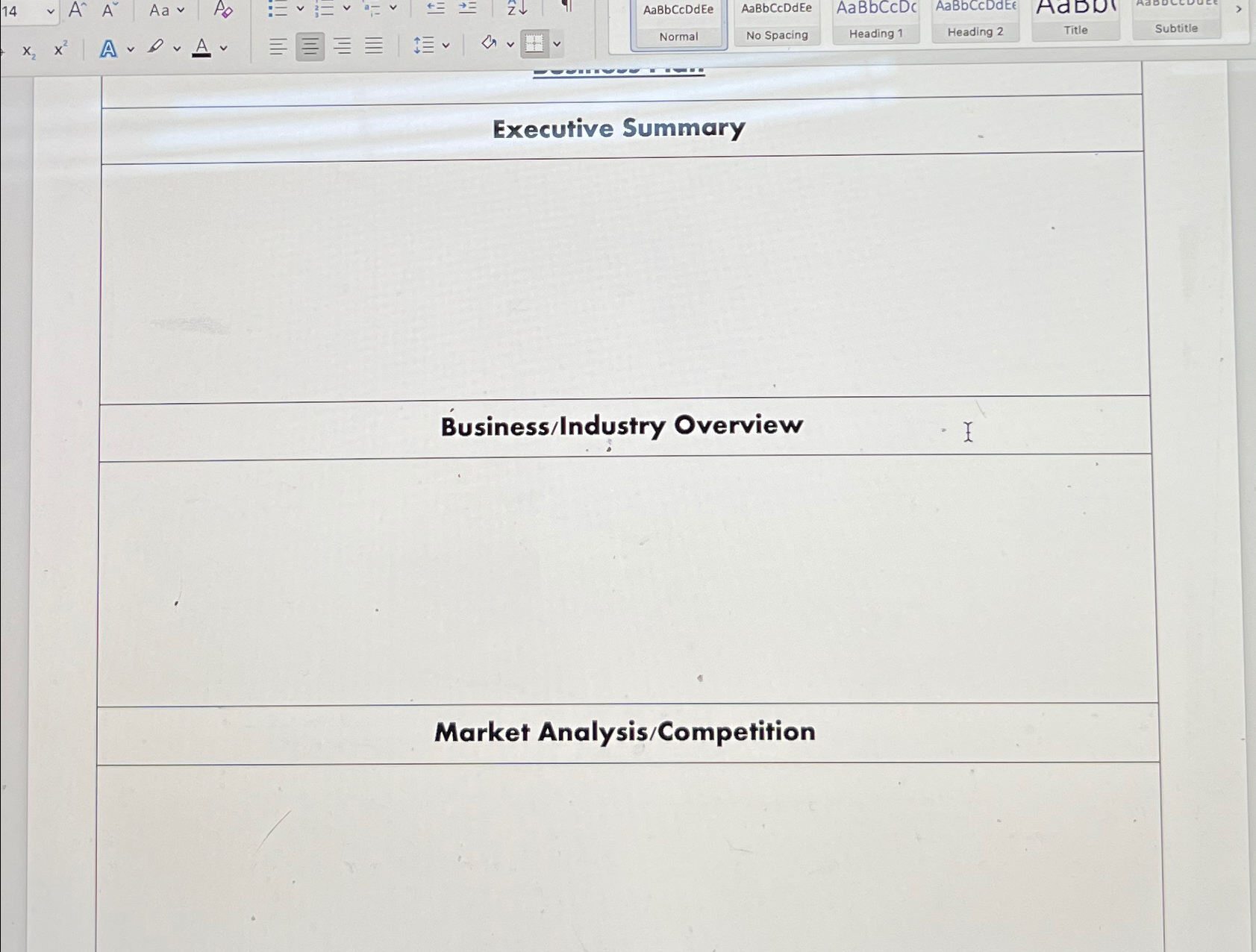 Solved Executive SummaryBusiness/Industry OverviewMarket | Chegg.com