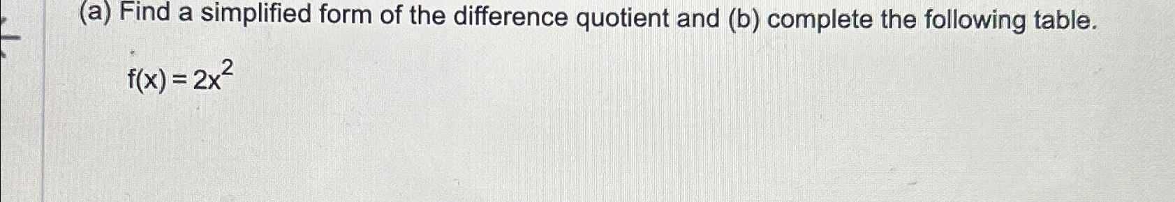 Solved (a) ﻿Find a simplified form of the difference | Chegg.com
