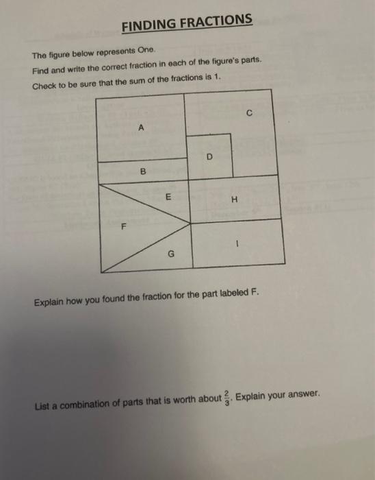 Solved The figure below represents One. Find and write the | Chegg.com