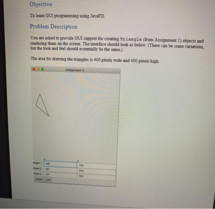 Solved Objective To Learn Gui Programming Using Javafx
