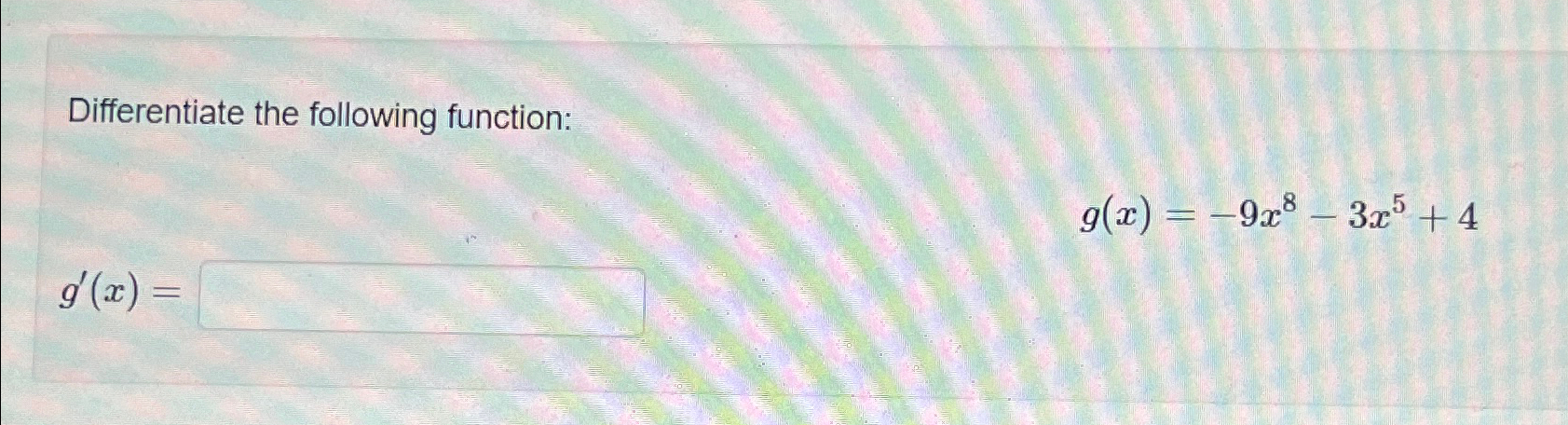 Solved Differentiate the following | Chegg.com