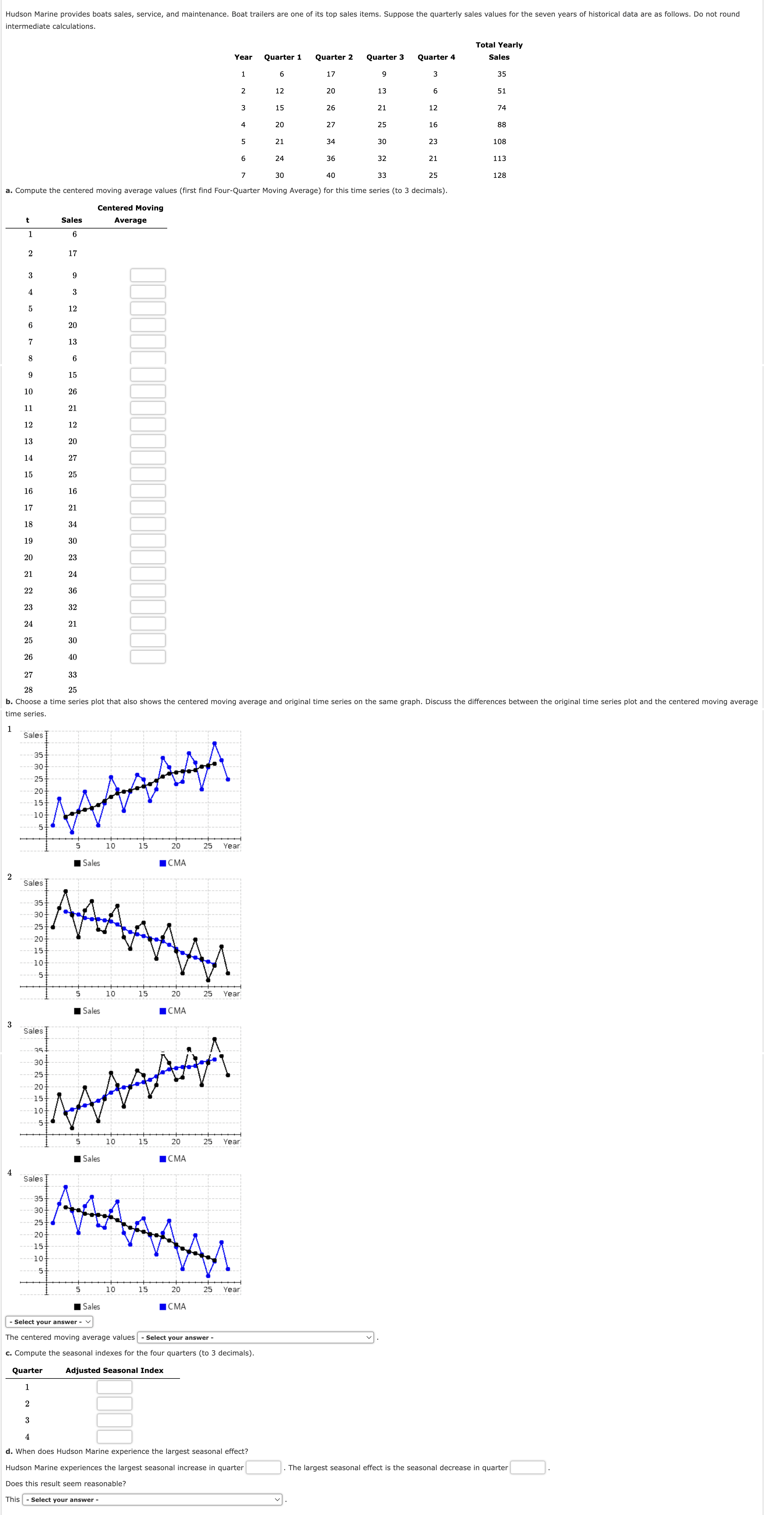 v - ﻿Select your answer -Time series plot 1Time | Chegg.com