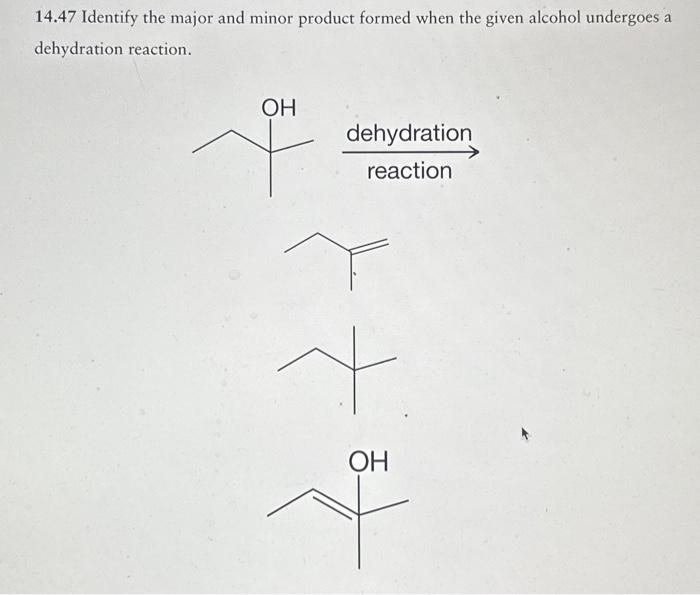 Solved 14.47 Identify the major and minor product formed | Chegg.com