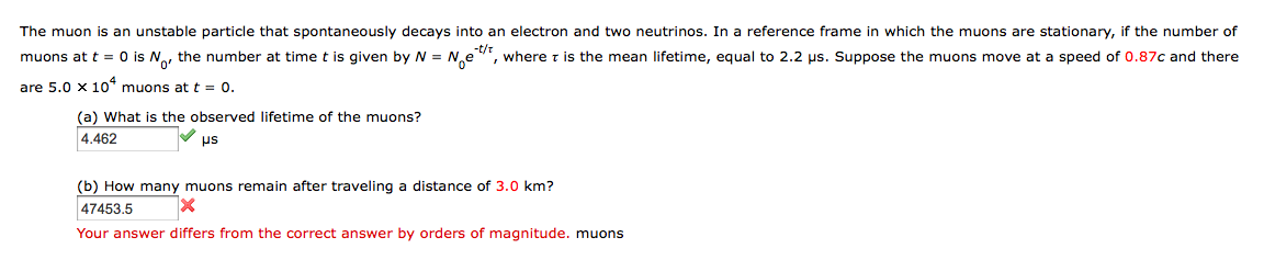 Solved The muon is an unstable particle that spontaneously | Chegg.com