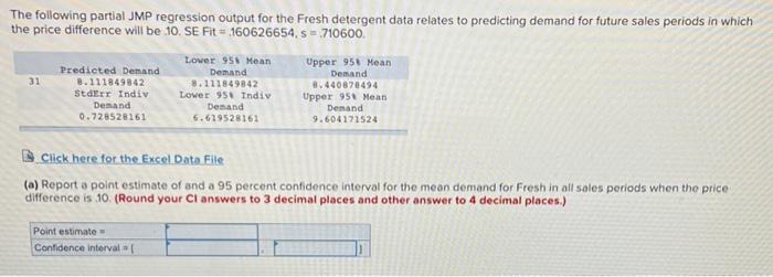 The following partial JMP regression output for the | Chegg.com