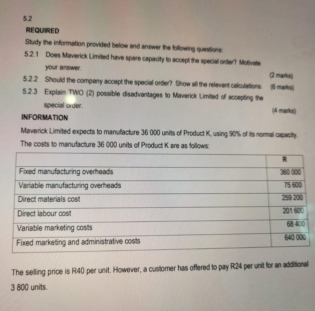 Solved QUESTION 5 5.1 (20 MARKS) REQUIRED Study the | Chegg.com