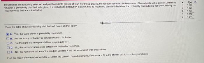 Solved Households are randomly selected and partitioned into | Chegg.com