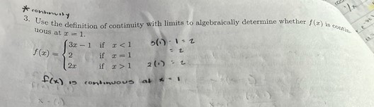 Solved contunurisyUse the definition of continuity with | Chegg.com