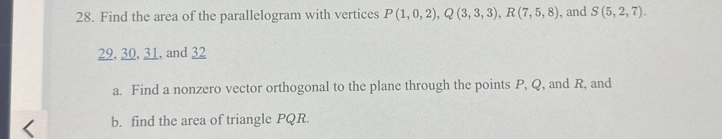 Solved Find the area of the parallelogram with vertices | Chegg.com