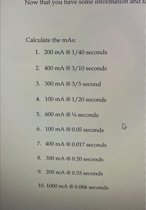 Solved Now that you have some information and Calculate the | Chegg.com