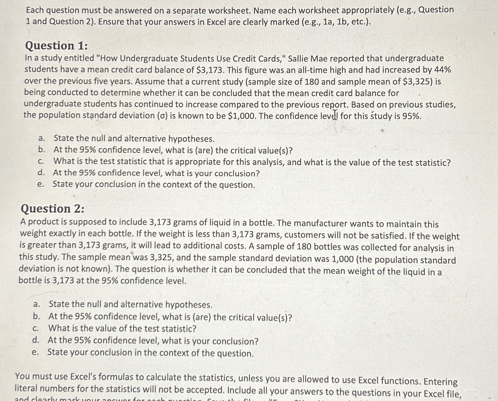 Solved Each question must be answered on a separate | Chegg.com
