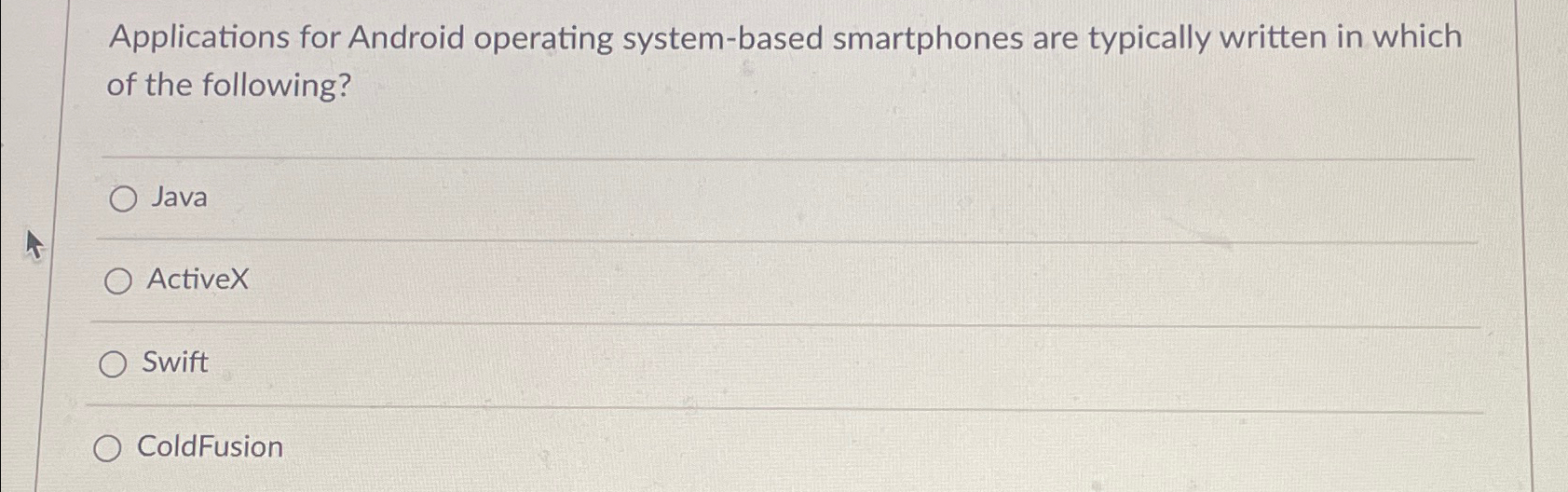 Solved Applications for Android operating system-based | Chegg.com