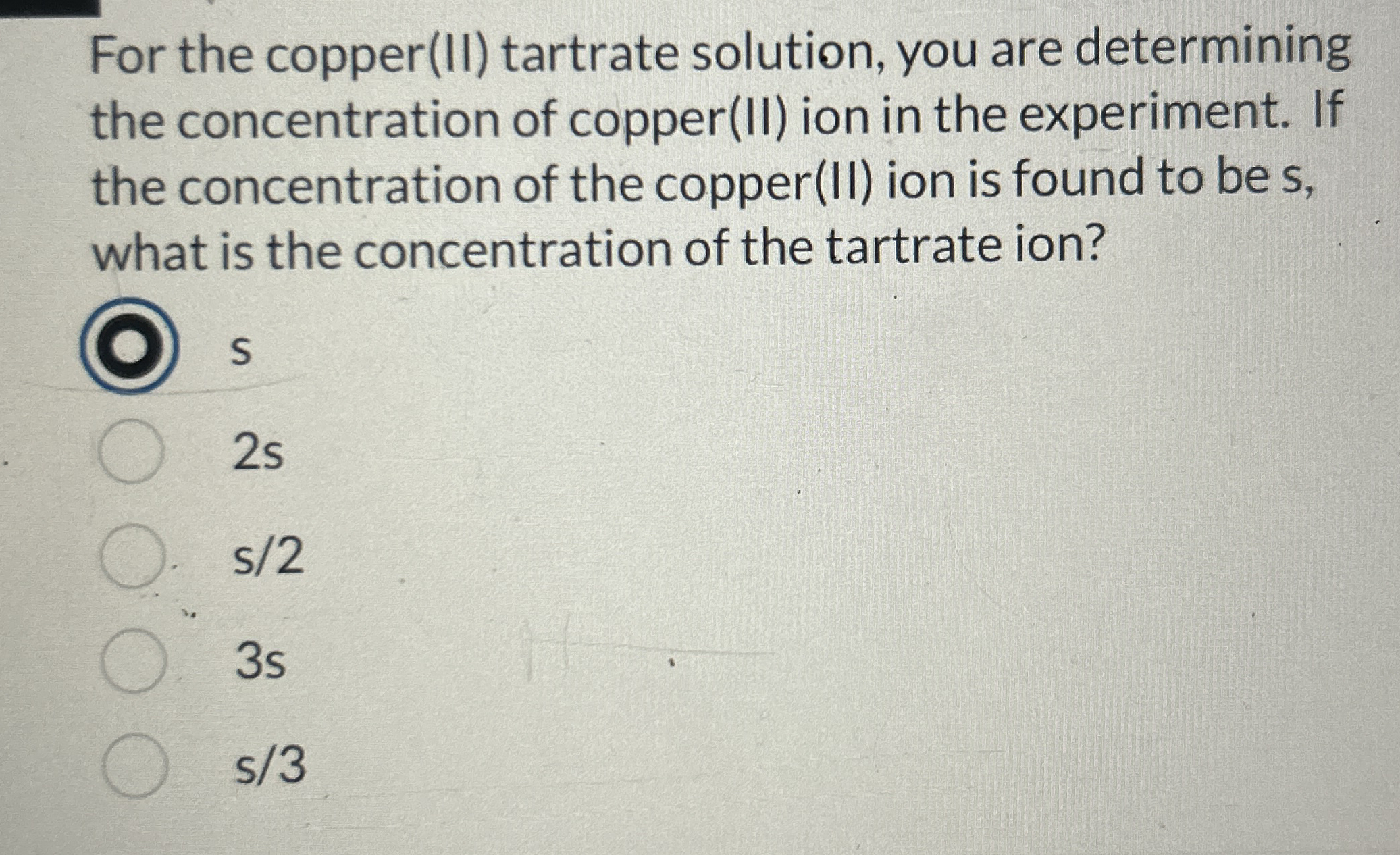 High Quality SOLUTION For the copper(II) ﻿tartrate solution, you are ...