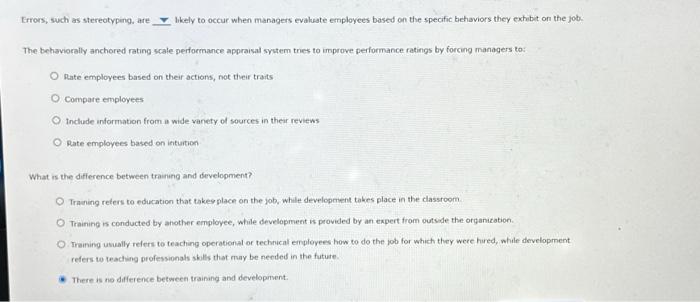 Solved The new performance management system at the Long | Chegg.com