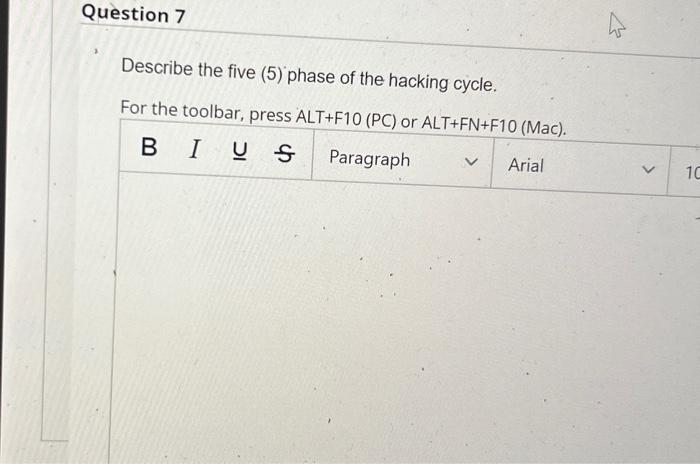 Solved Describe the five (5) phase of the hacking cycle. | Chegg.com