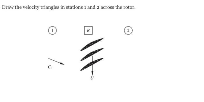 Solved Draw the velocity triangles in stations 1 and 2 | Chegg.com