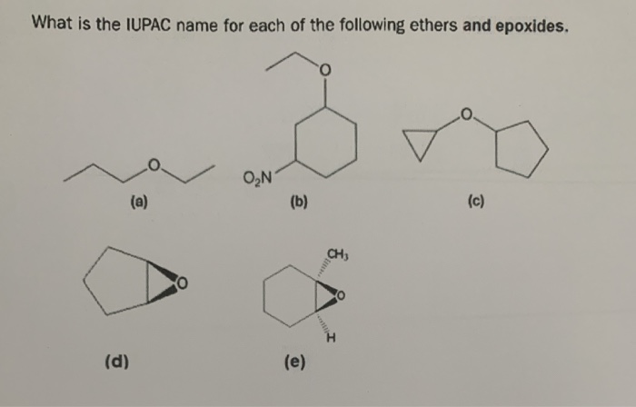 Solved what is the IUPAC name for each of the following | Chegg.com