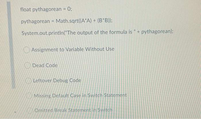 Solved Identify the bad coding practice evident in the code | Chegg.com