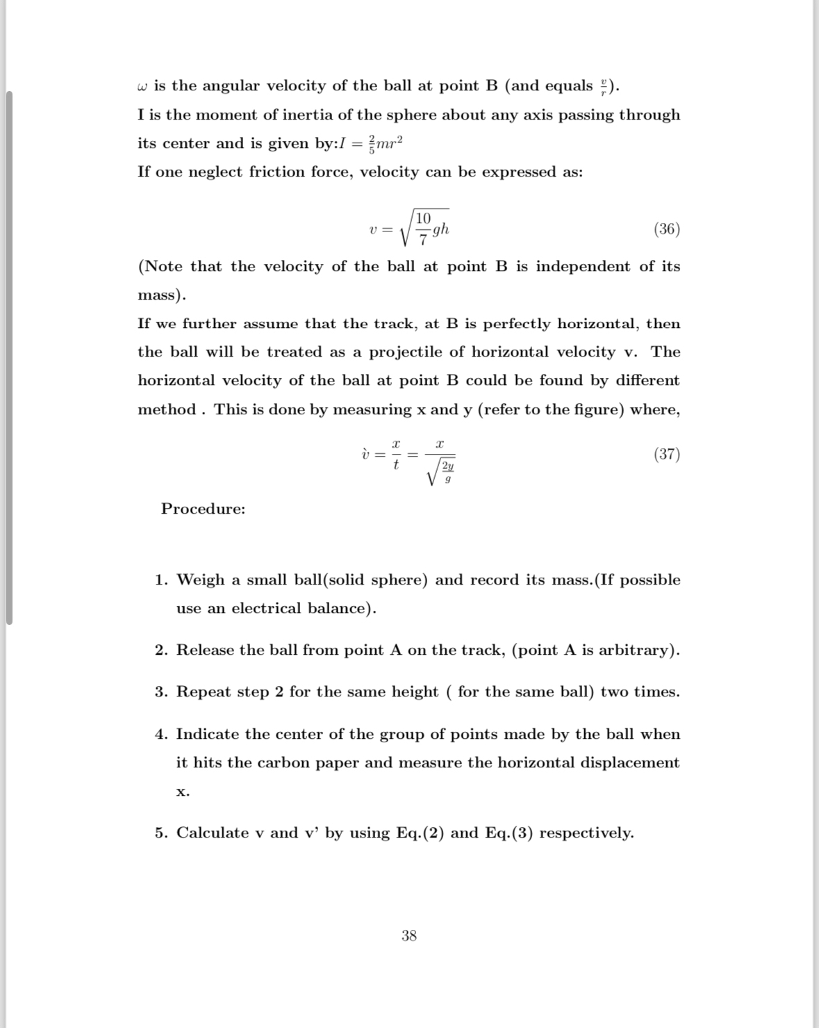 Solved ω ﻿is the angular velocity of the ball at point B | Chegg.com