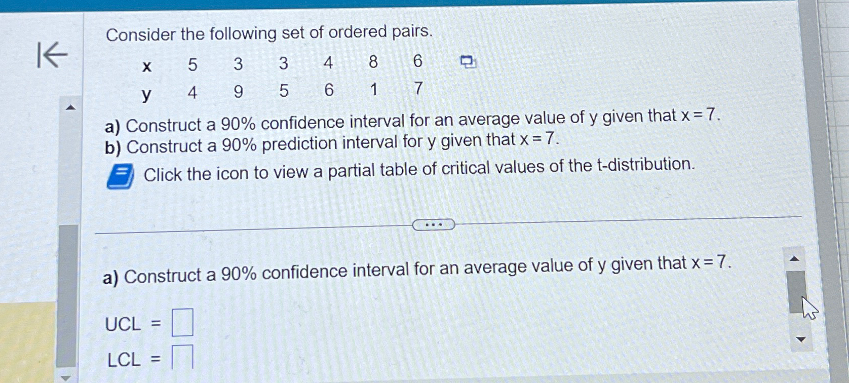 Solved Consider the following set of ordered | Chegg.com