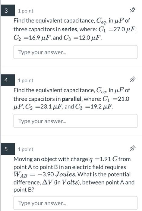 Solved Moving a particle in an electric field requires the | Chegg.com