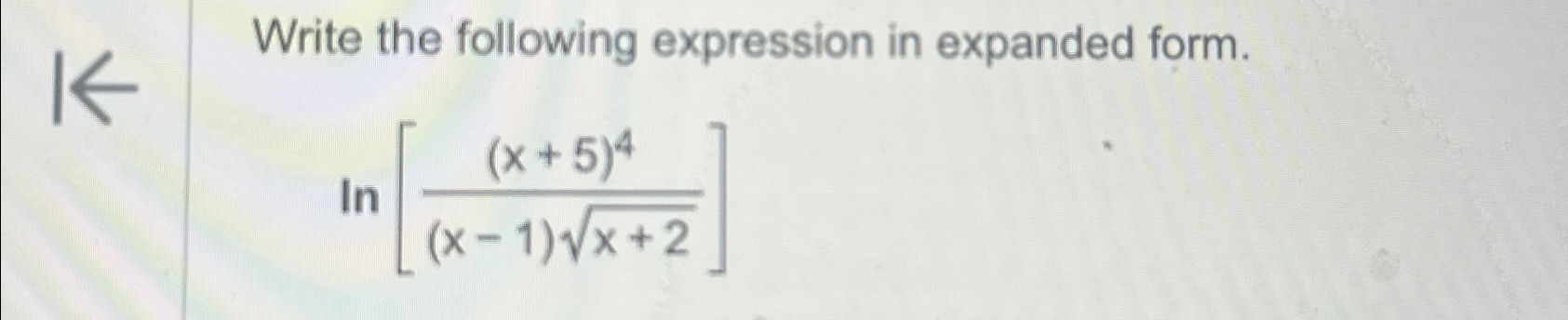 Solved Write the following expression in expanded | Chegg.com