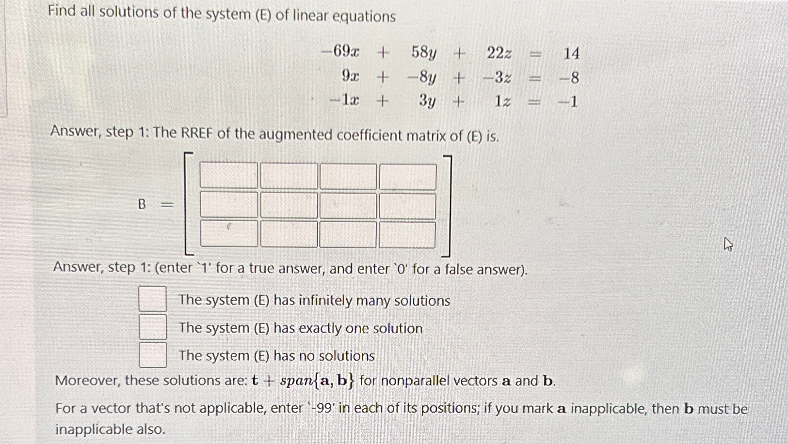 Solved Find All Solutions Of The System E ﻿of Linear