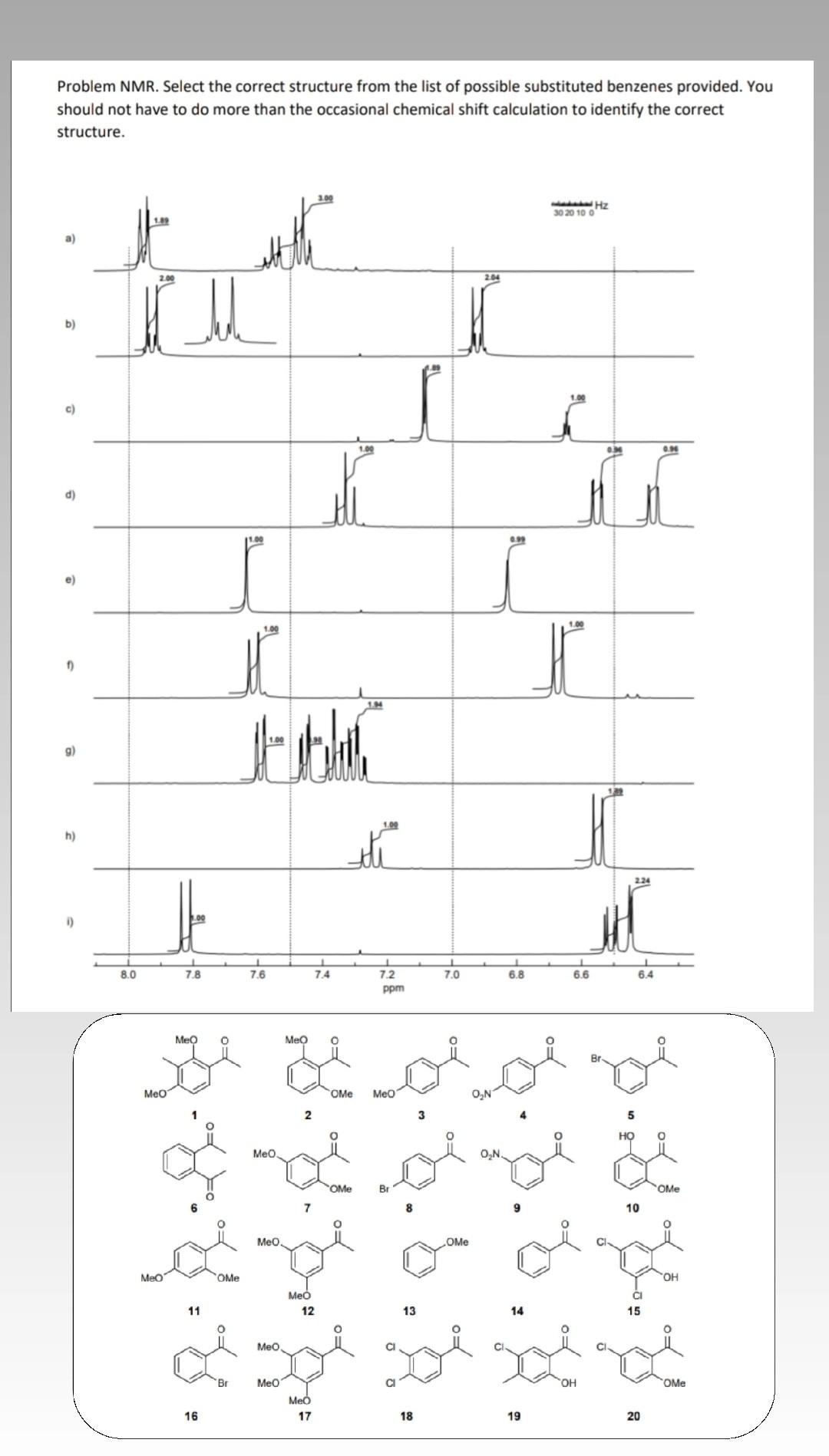 [solved] Problem Nmr Select The Correct Structur